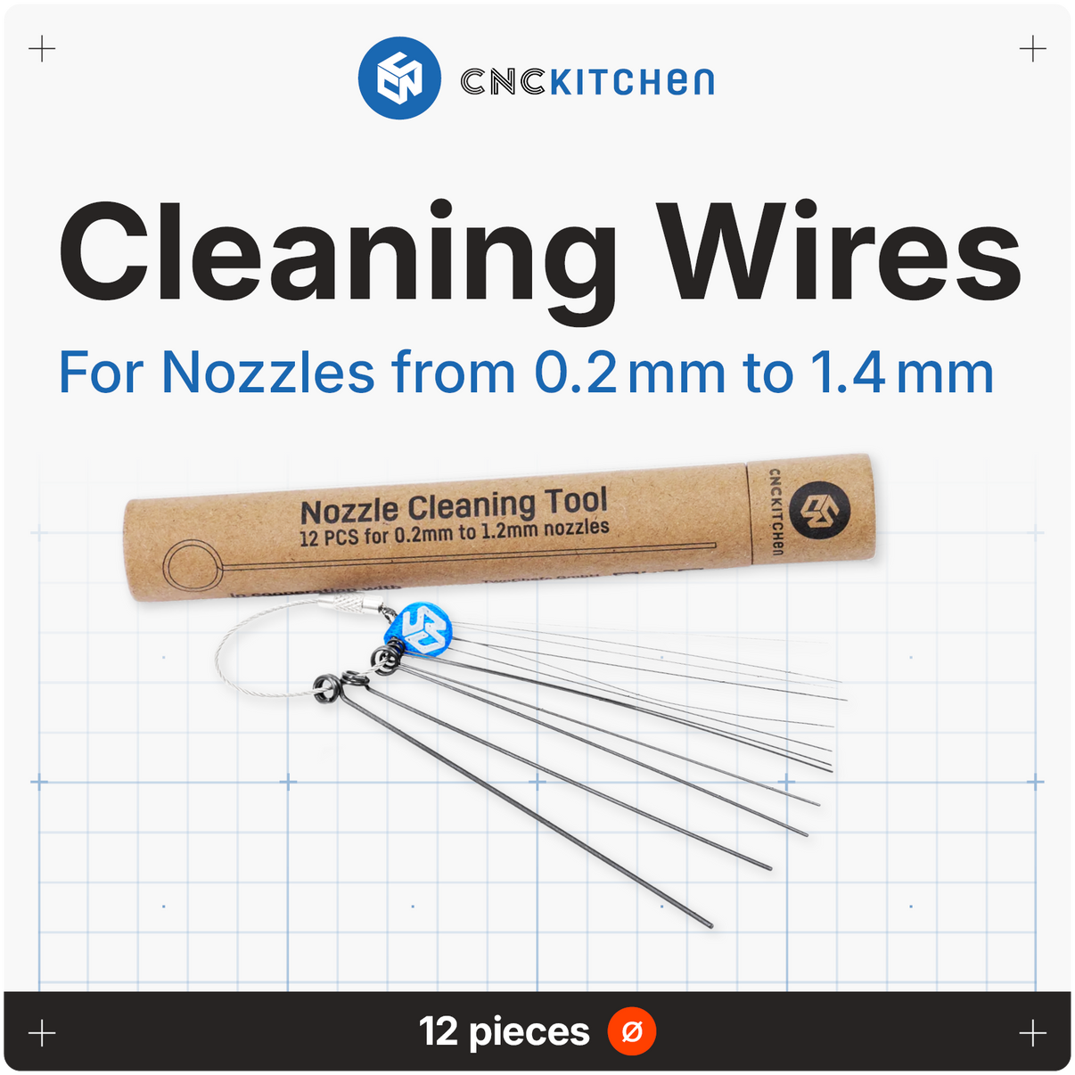 Nozzle Cleaning Wires, 12 PCS – CNCKitchen USA